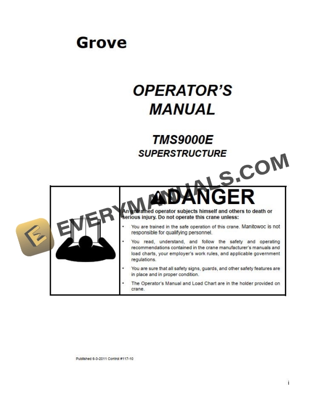 Grove TMS900E Crane Loadcharts, Operators, Parts, Service Manual