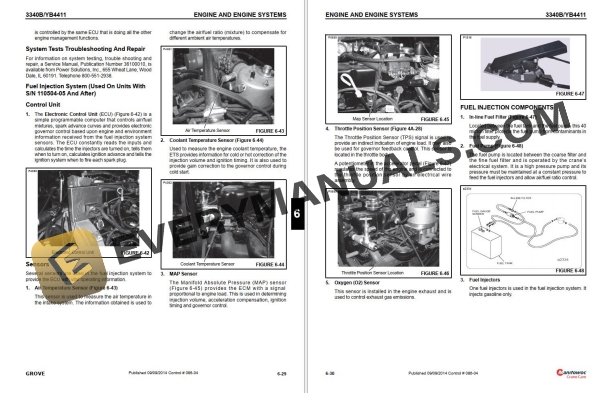 Grove YB4411 Crane Operators, Parts, Service Manual