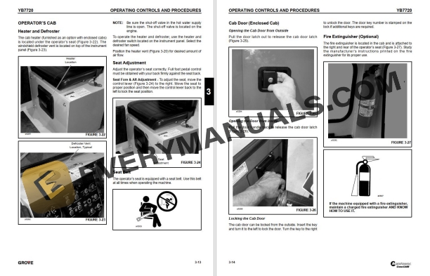 Grove YB7720 Crane Operators Manual