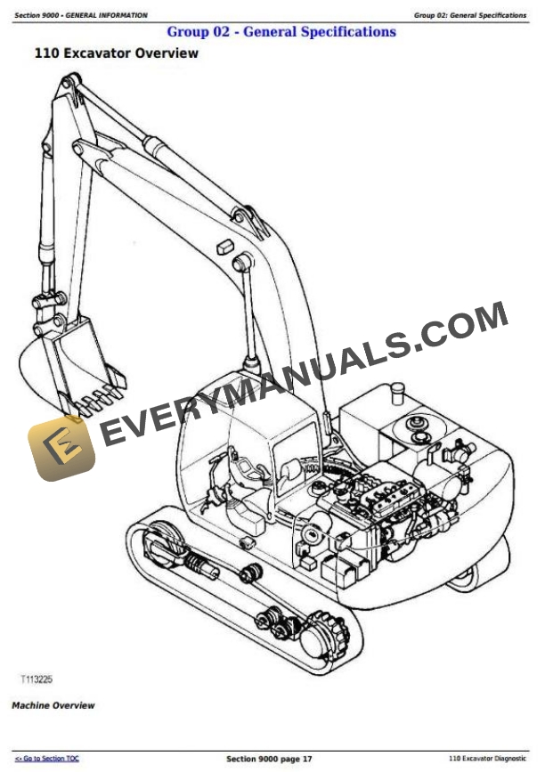John Deere 110 Excavator Diagnostic Technical Manual TM1657