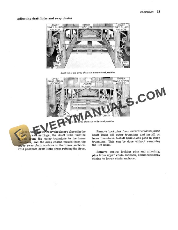 John Deere 1010 Tractor Operator Manual OMT15501