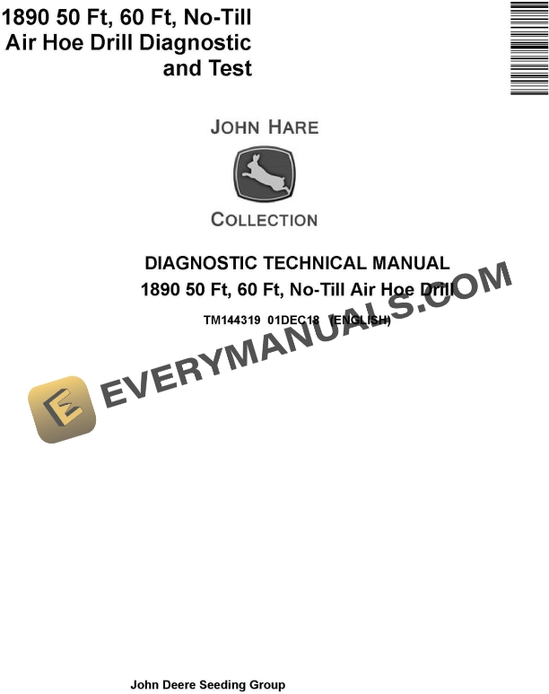 John Deere 1890 50 Ft 60 Ft No-Till Air Hoe Drill Diagnostic Test ...