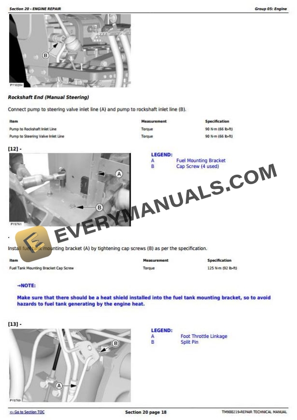 John Deere 5036C 5039C 5041C 5042C Tractor Repair Technical Manual TM900219