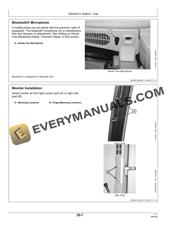 John Deere 5065M and 5075M (IT4) Tractor Operator Manual OMSJ14569