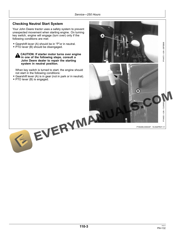 John Deere 5303, 5403 And 5503 Tractors Operator Manuals OMRE259583