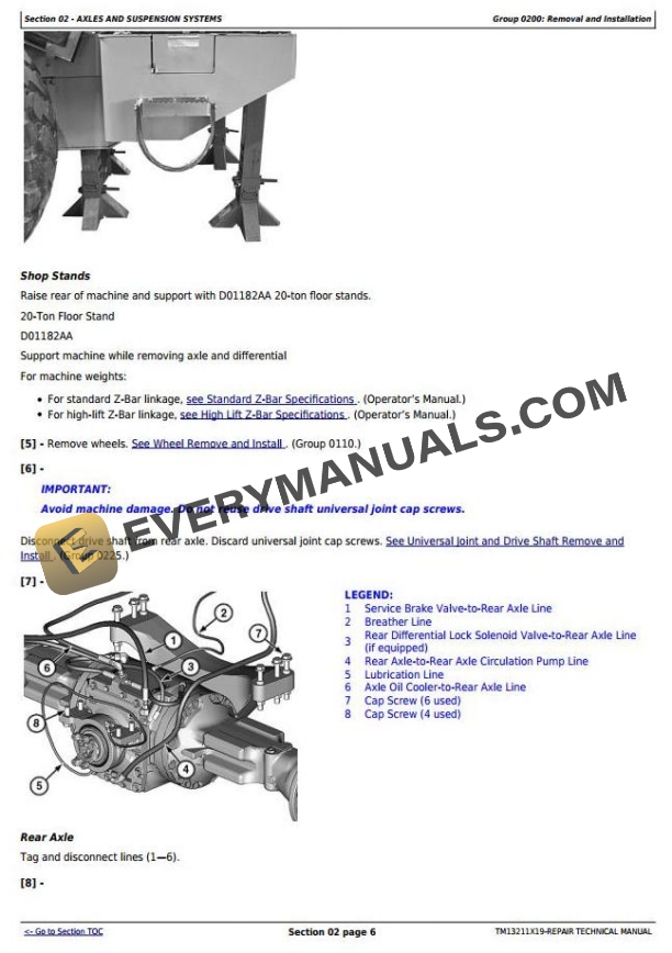 John Deere 624K 4WD Loader Repair Technical Manual TM13211X19