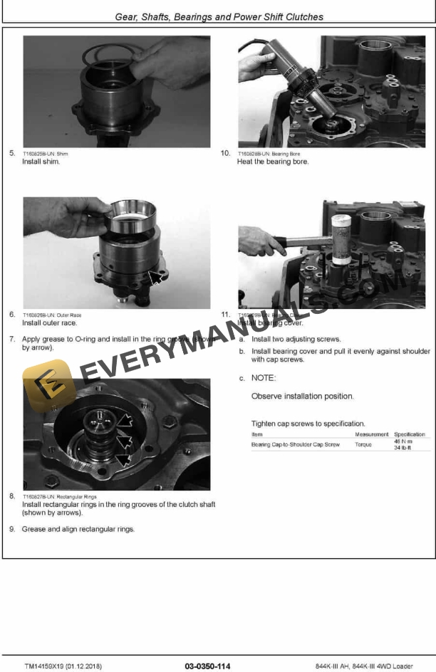 John Deere 844K-III AH 4WD Loader Repair Technical Manual TM14159X19