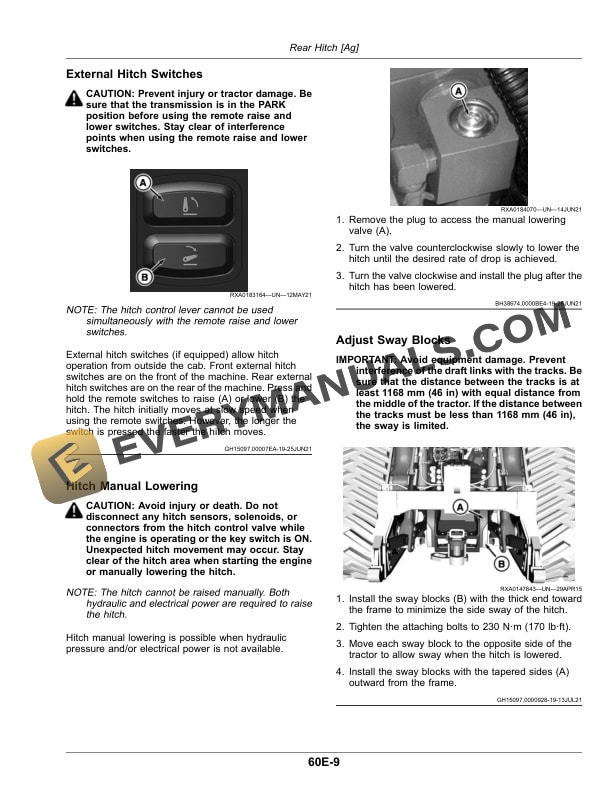 John Deere 9rx Tractors Operator Manuals OMTR118799