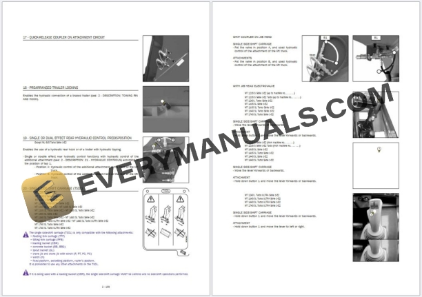 Manitou MT 635 to 1740 S L SL Telehandler Operator Manual PDF