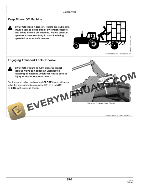 John Deere 2210 Floating Hitch Field Cultivator Operator Manual OMN300380