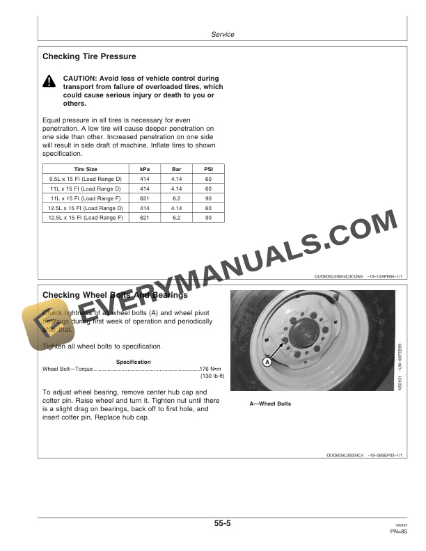John Deere 2210 Floating Hitch Field Cultivator Operator Manual OMN300380