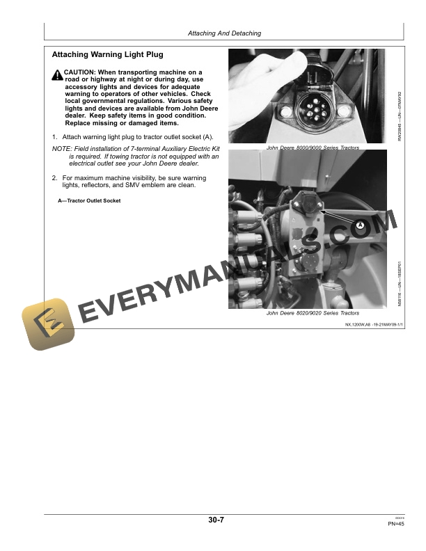 John Deere 2210 Level Lift Field Cultivator Operator Manual OMN404576