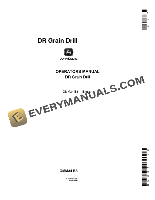 John Deere DR Grain Drill Operator Manual OMM34