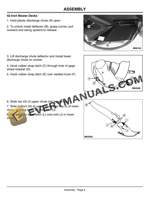 John Deere 2-Bag Bagger for 38-Inch and 42-Inch Mower Decks Operator ...