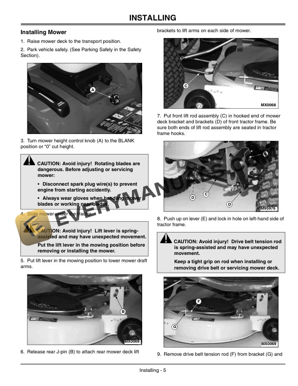 John Deere 42C Mower Decks Operator Manual OMM142636
