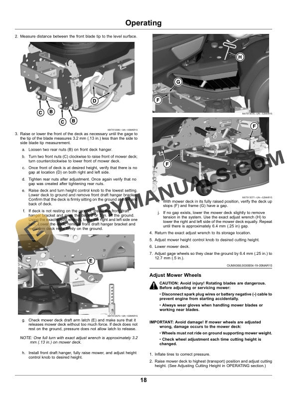 John Deere 48 inch Accel Deep Mower Decks for X700 Series Operator ...