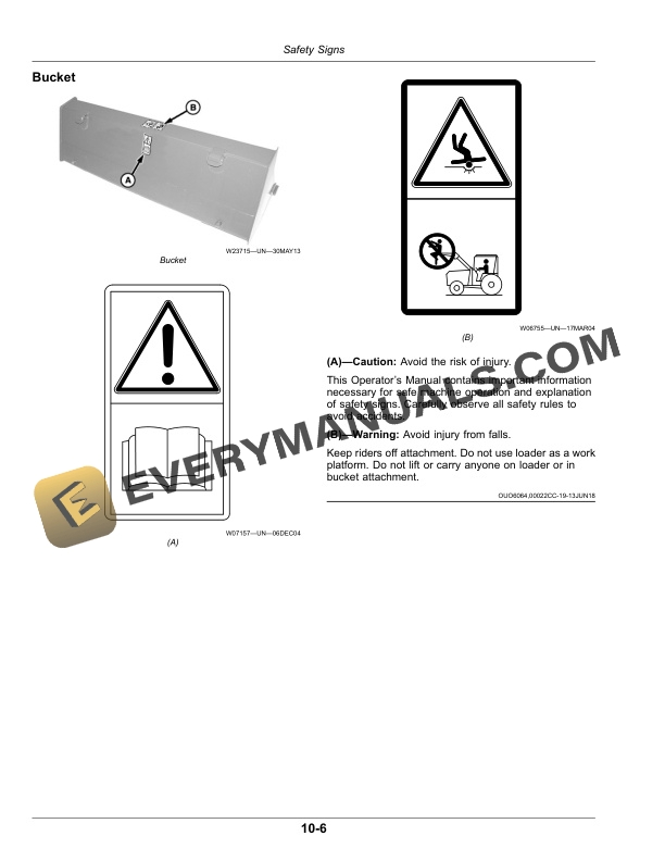 John Deere 673 Loader Operator Manual OMPXX12841