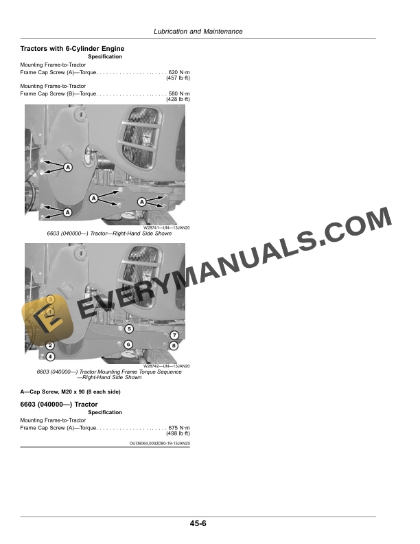 John Deere 673 Loader Operator Manual OMPXX12890