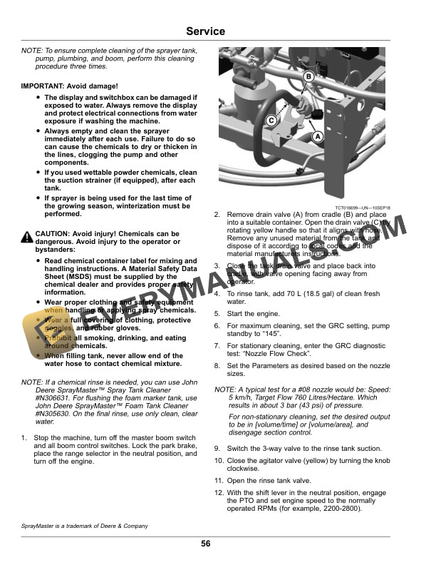John Deere HD200 CE ProGator GPS Precision Sprayer Operator Manual ...
