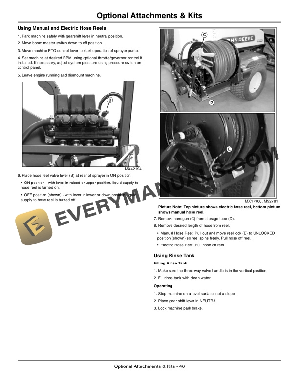 John Deere HD200 and HD300 SelectSpray Attachment for ProGator Operator ...