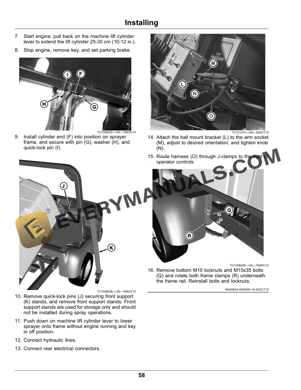 John Deere HD300 HD200 SelectSpray Attachment for ProGator Operator ...
