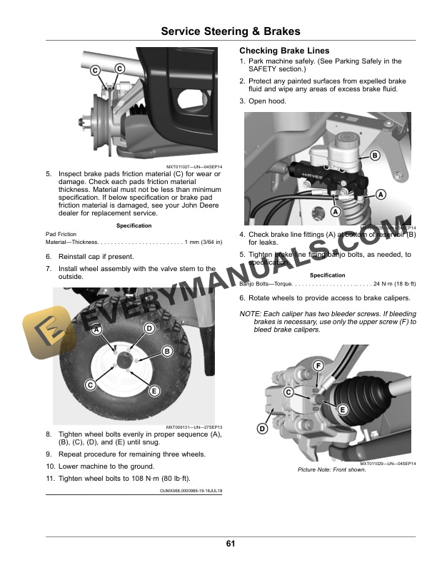 John Deere HPX815E Gator Utility Vehicles Operator Manual OMUC18681