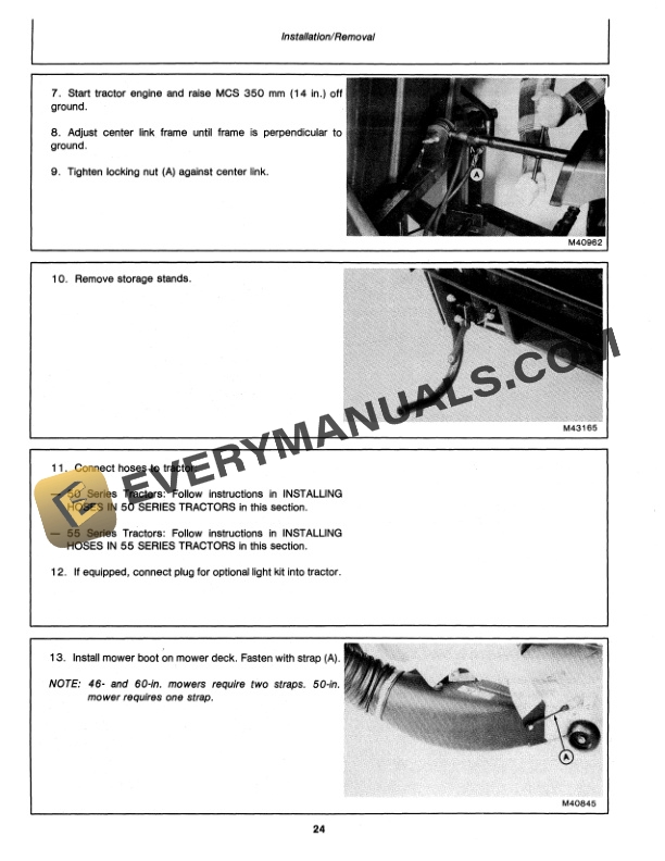 John Deere HYDRAULIC DUMP MATERIAL COLLECTION SYSTEM (MCS) Operator Manual OMM72875