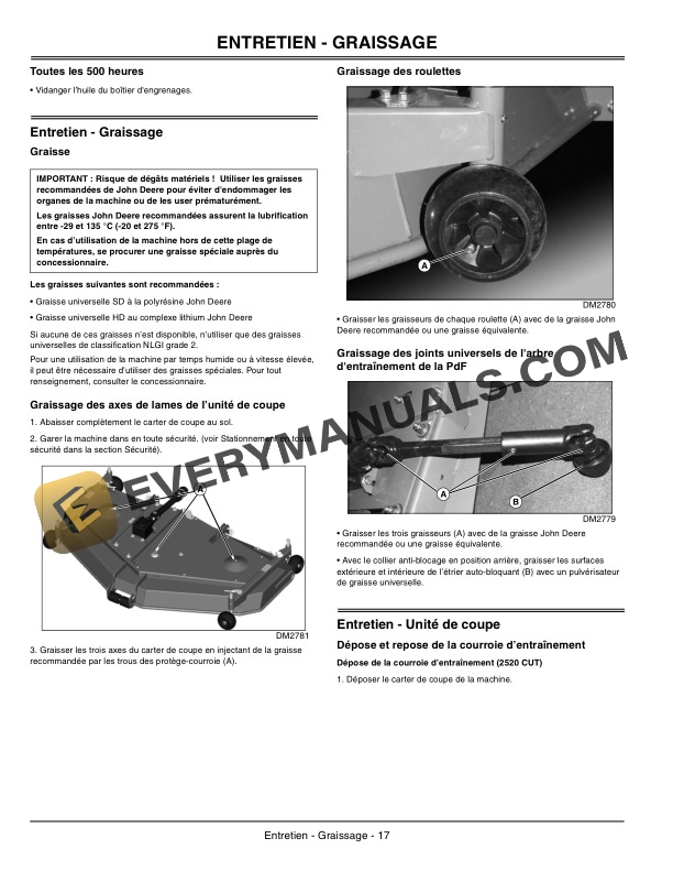 John Deere Rear Discharge Mower Decks for X495, X595 and 2520 60-Inch ...