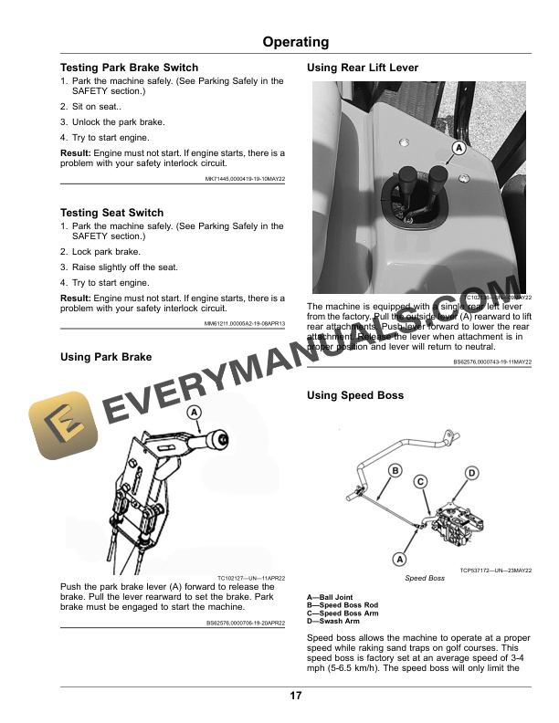 John Deere TruFinish 1220 Utility Rakes Operator Manual OMUC33204E