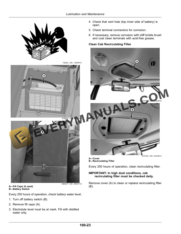 John Deere W260 Rotary Self-Propelled Windrower Operator Manual OMFH343729