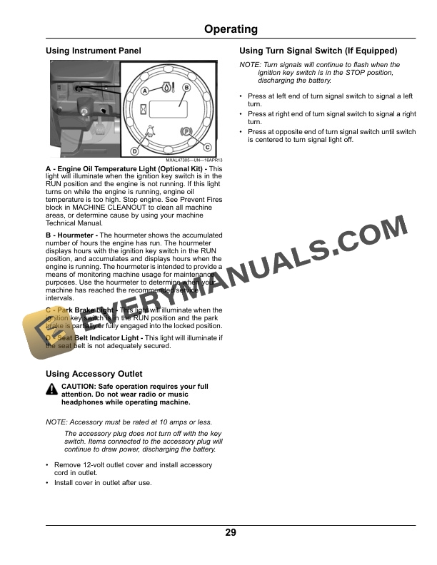 John Deere XUV 550 Gator Utility Vehicles Operator Manual OMM173022