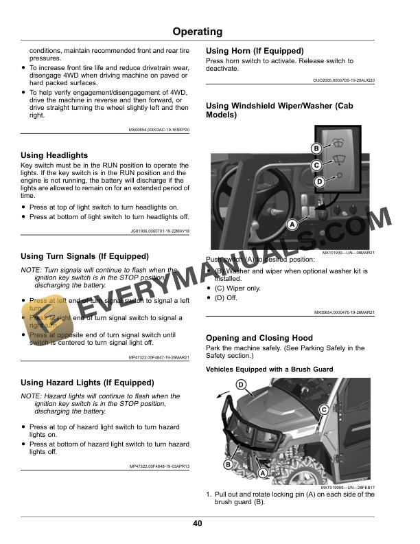 John Deere XUV865E, XUV865M, XUV865R Gator Utility Vehicles Operator ...