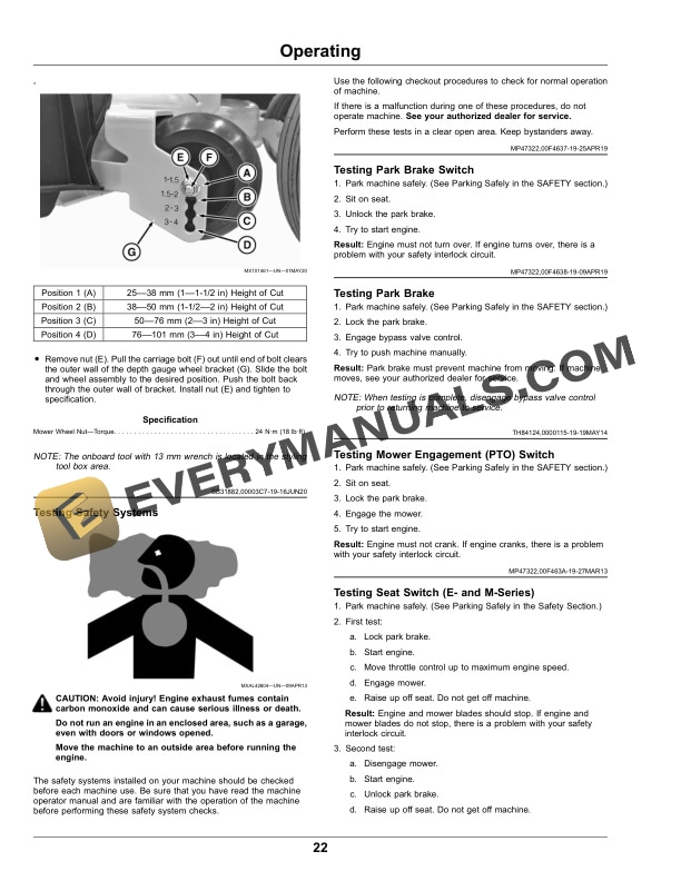 John Deere Z515E, Z530M, Z530R, Z545R Residential ZTrak Operator Manual ...