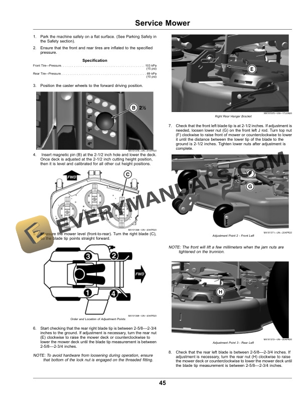 John Deere Z515E, Z530M, Z530R, Z545R ZTrak Operator Manual OMUC28763
