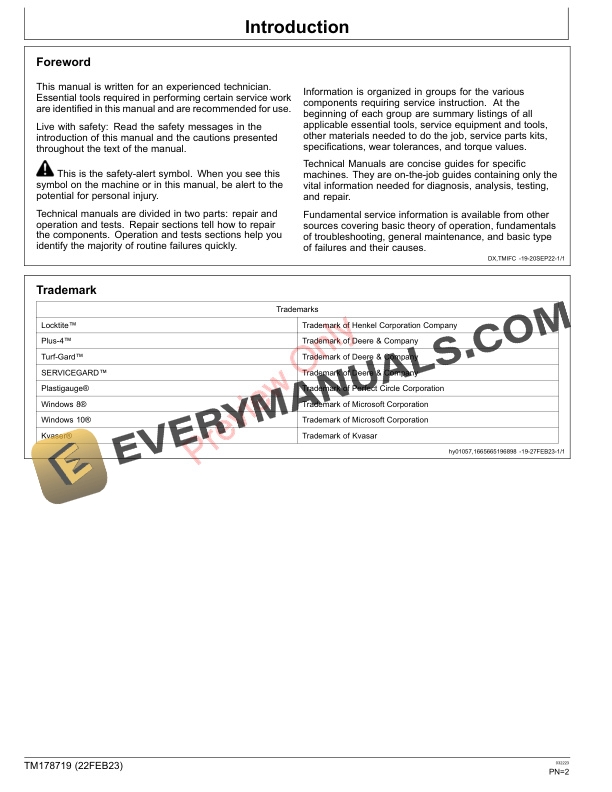 John Deere GS and GS Electric Gator Utility Vehicle Technical Manual ...