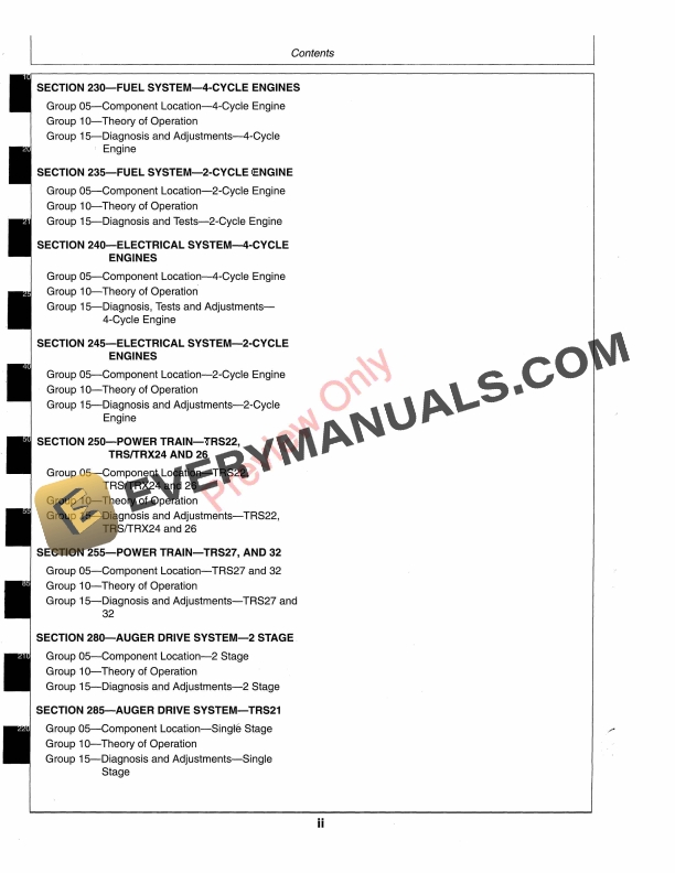 John Deere TRS21, TRS21E, TRS22, TRS24, TRS26, TRS27, TRS32, TRS24 and ...