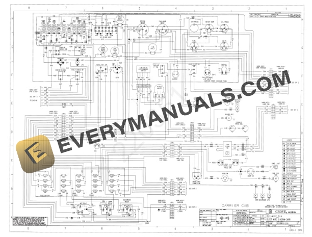 Grove TM9120 Crane Schematic, Operators, Parts and Service Manual