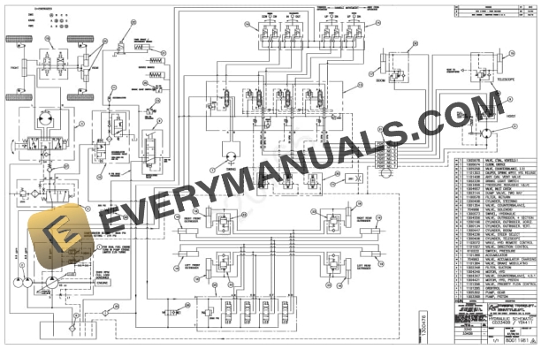 Grove YB4411 Crane Schematic, Operators, Parts and Service Manual