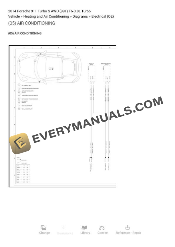 Porsche 911 Turbo S AWD (991) 2014 Wiring Diagrams F6-3.8L Turbo