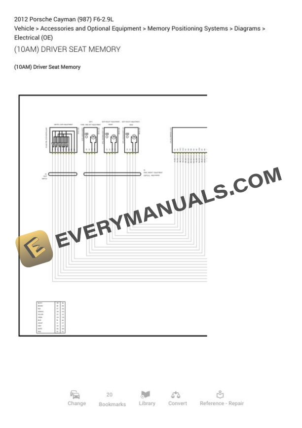Porsche Cayman (987) 2012 Wiring Diagrams F6-2.9L