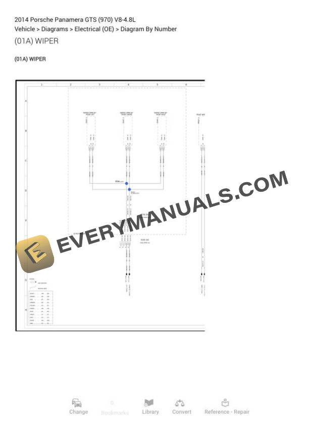 Porsche Panamera GTS (970) 2014 Wiring Diagrams V8-4.8L