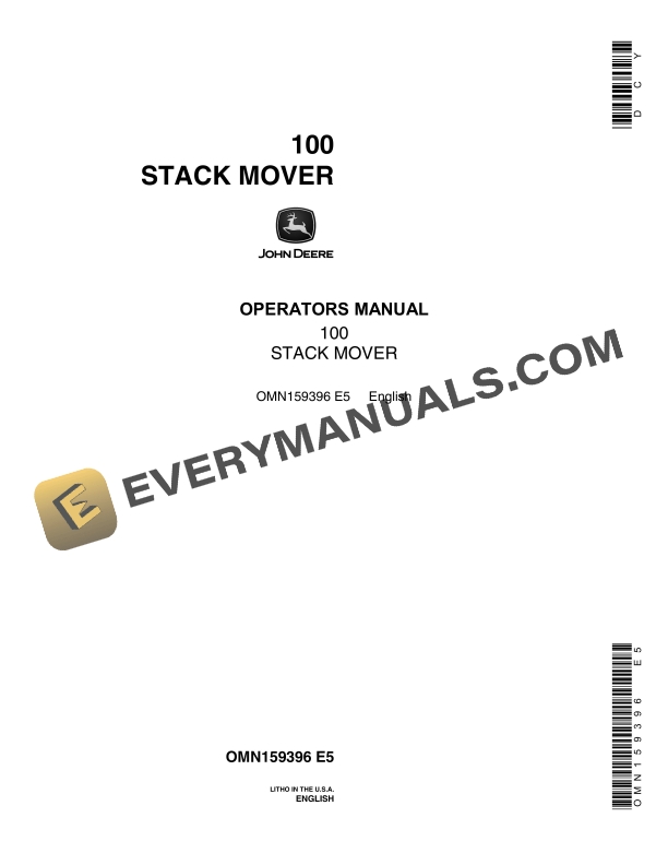 John Deere 100 STACK MOVER Operator Manual OMN159396