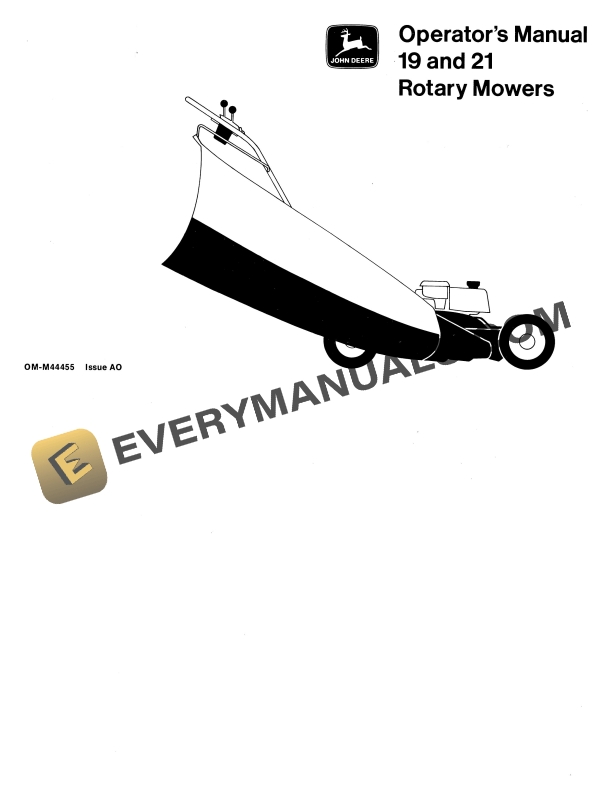 John Deere 19 21 Rotary Mowers Operator Manual OMM44455