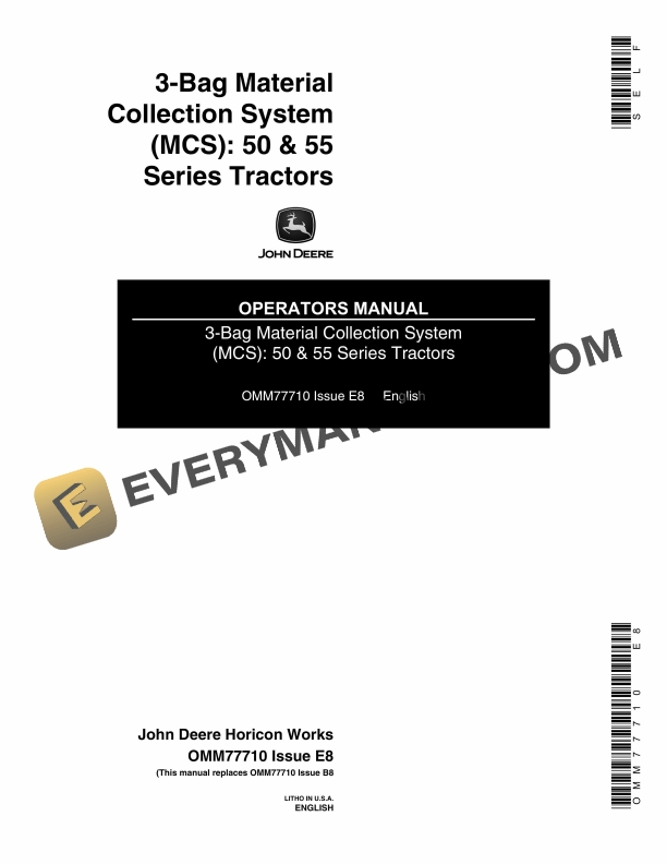 John Deere 3-Bag Material Collection System (MCS) 50 and 55 Series ...