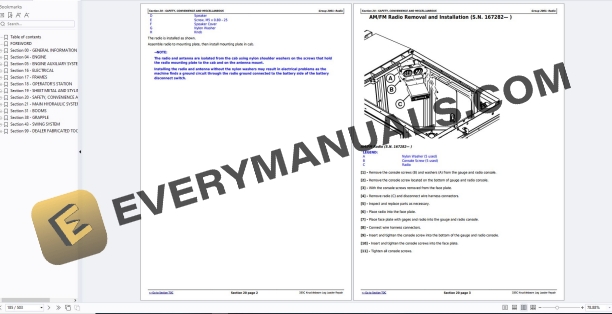 John Deere 335C Knuckleboom Loader Repair Technical Manual TM2293 ...