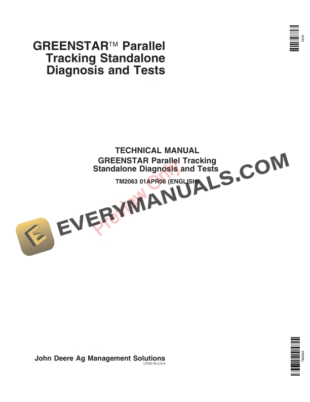 John Deere Greenstar Parallel Tracking StandAlone Technical Manual ...