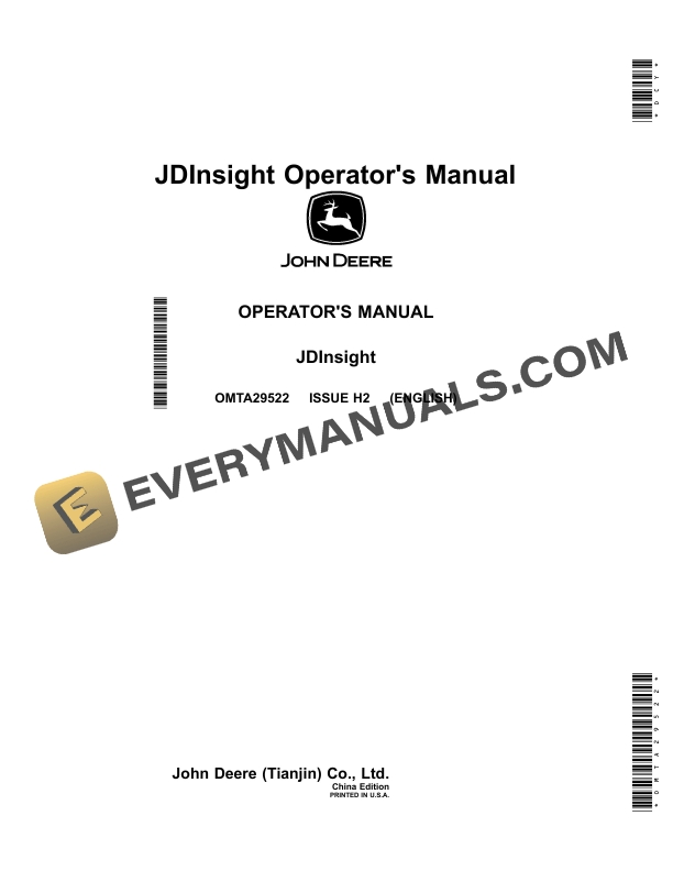 John Deere JDInsight Operator Manual OMTA29522