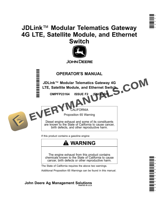 John Deere JDLink Modular Telematics Gateway 4G LTE, Satellite Module ...
