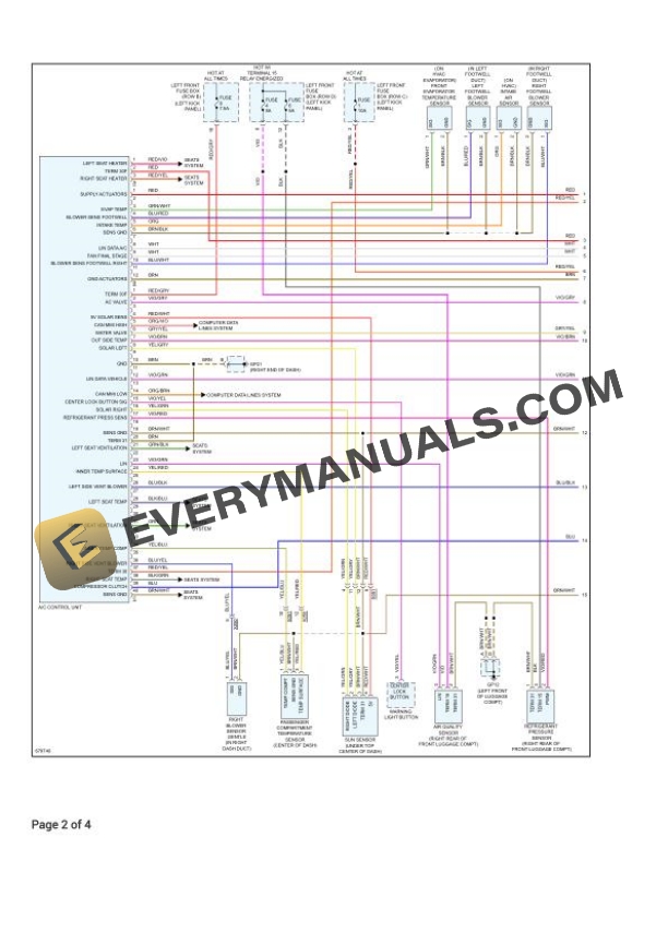 Porsche 911 GT3 (991) 2019 Electrical Diagrams F6-4.0L