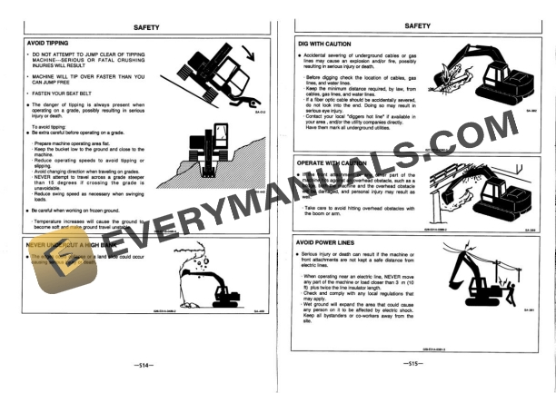 Hitachi EX750-5 EX800H-5 Excavator Operator Manual EM17C-3-1
